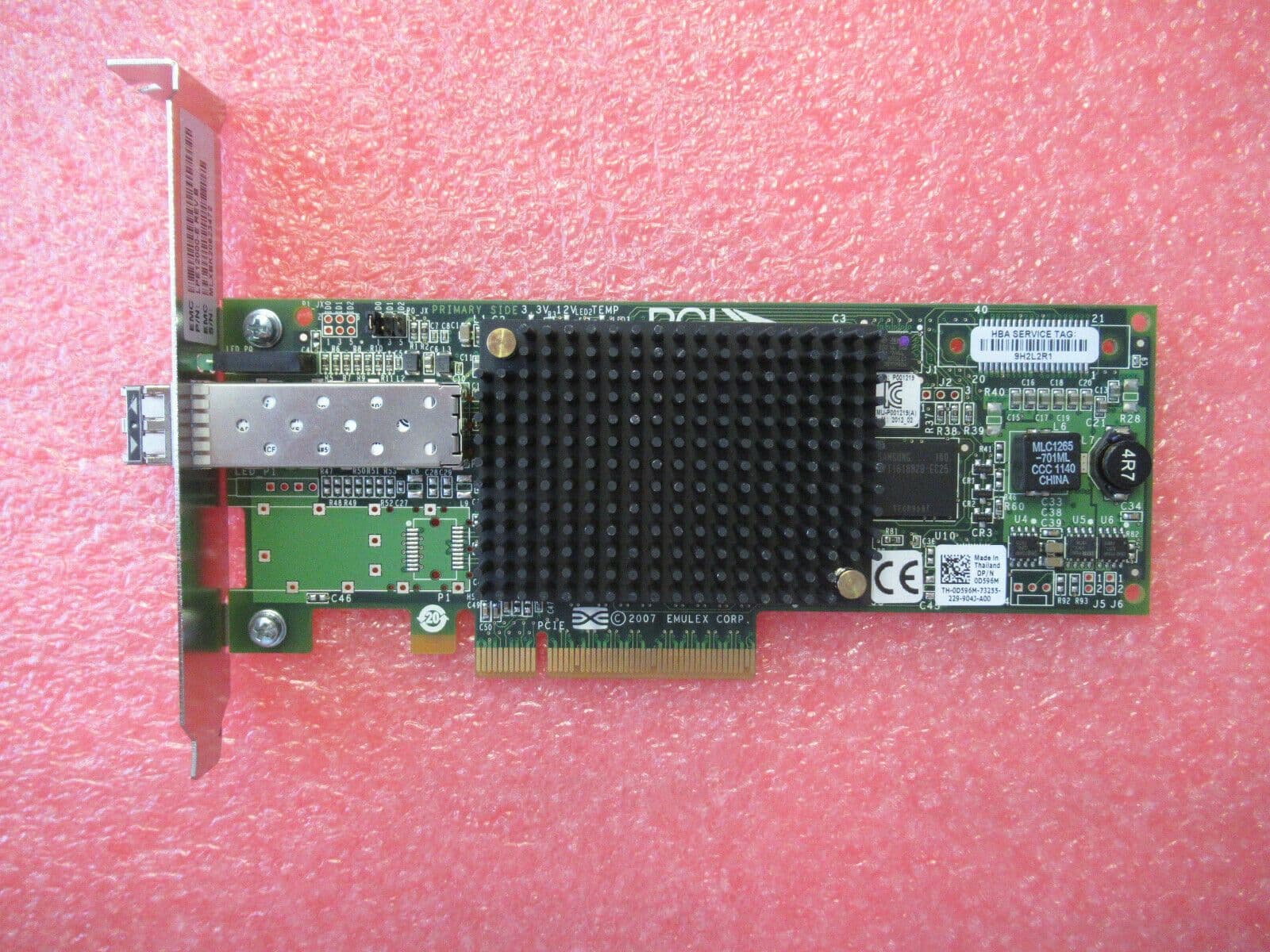 Dell Emulex LPE12000 D596M PCI-E 8Gb 1-Port Fibre Channel Adapter Card ...