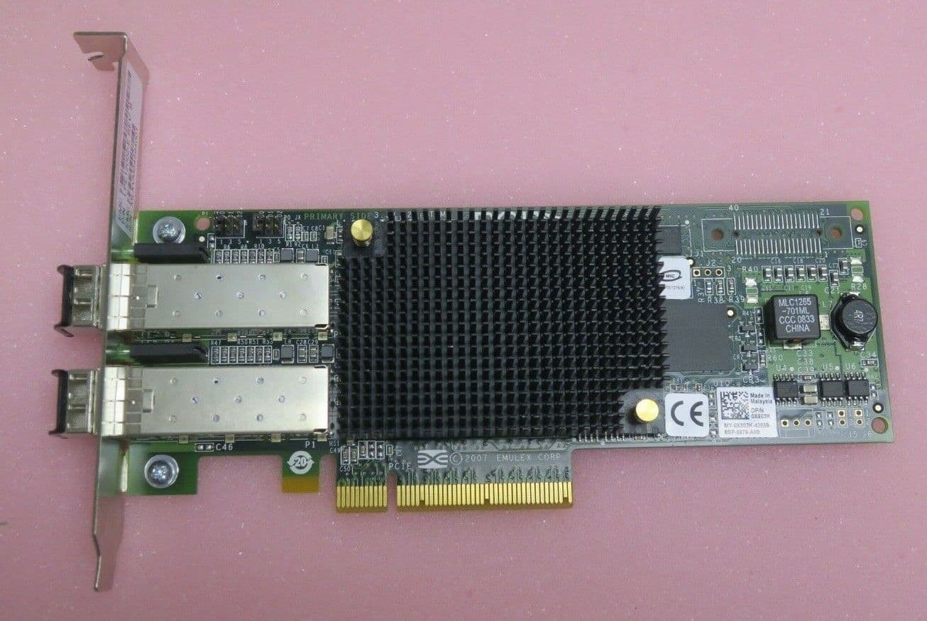 Dell Emulex LPE12002 PCI-E HBA Dual Port 8Gb Full Height Fibre HBA ...