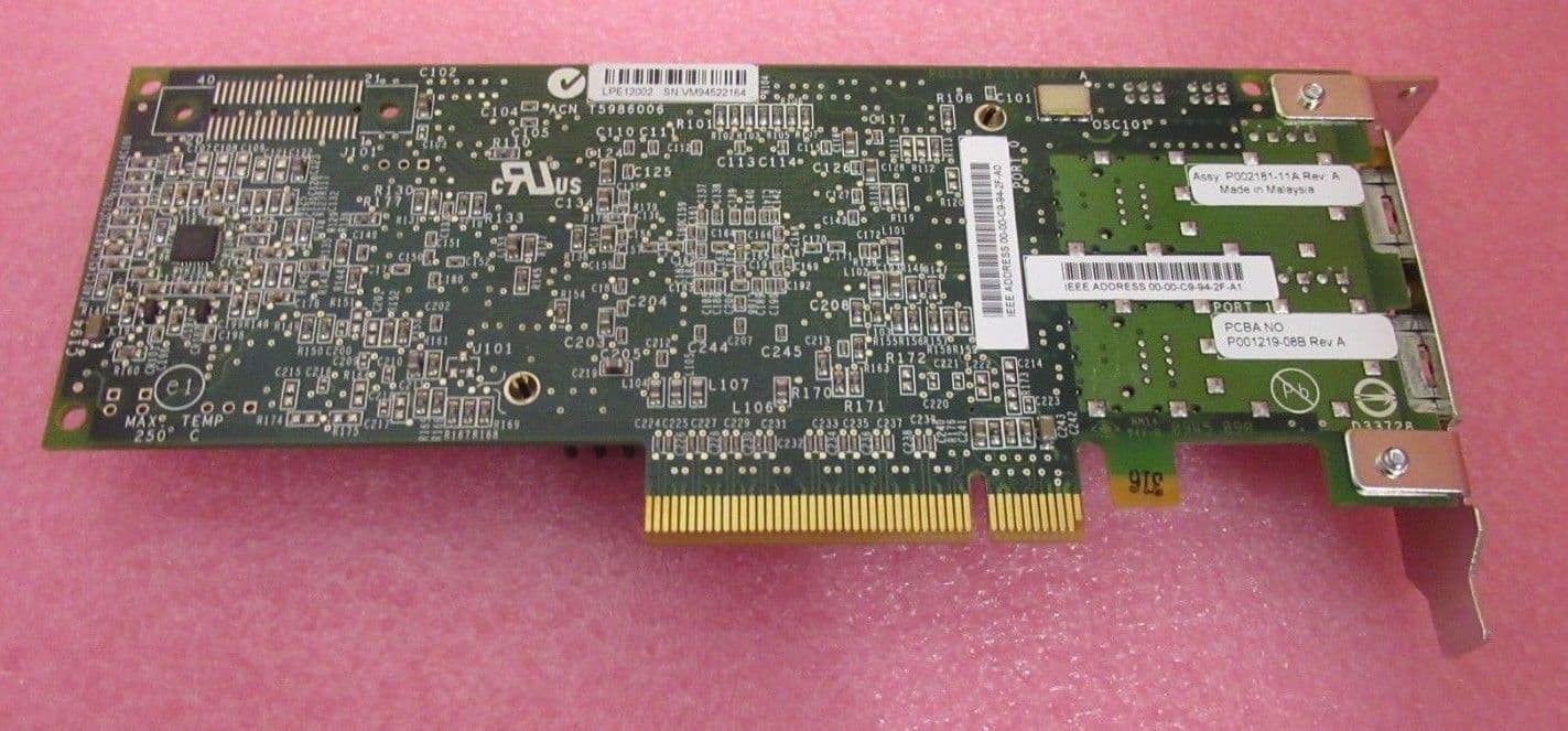 Dell Emulex LPE12002 PCI-e HBA Dual Port 8Gb Half Height Fibre HBA ...