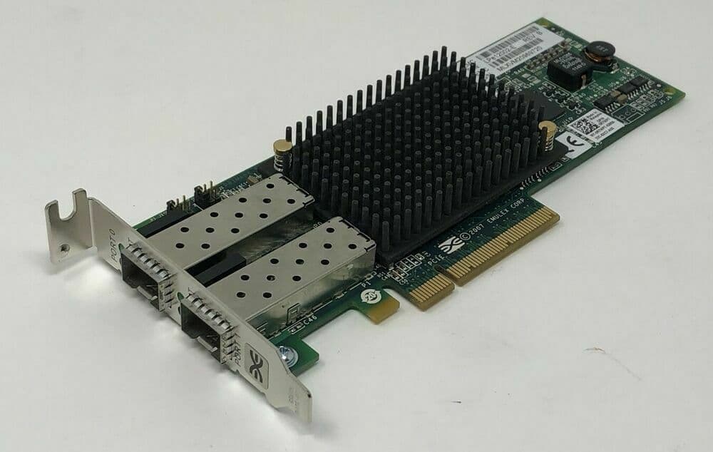 Dell Emulex LPE12002 R7WP7 PCI-E 8Gb Dual Port FC Fibre Channel Adapter ...