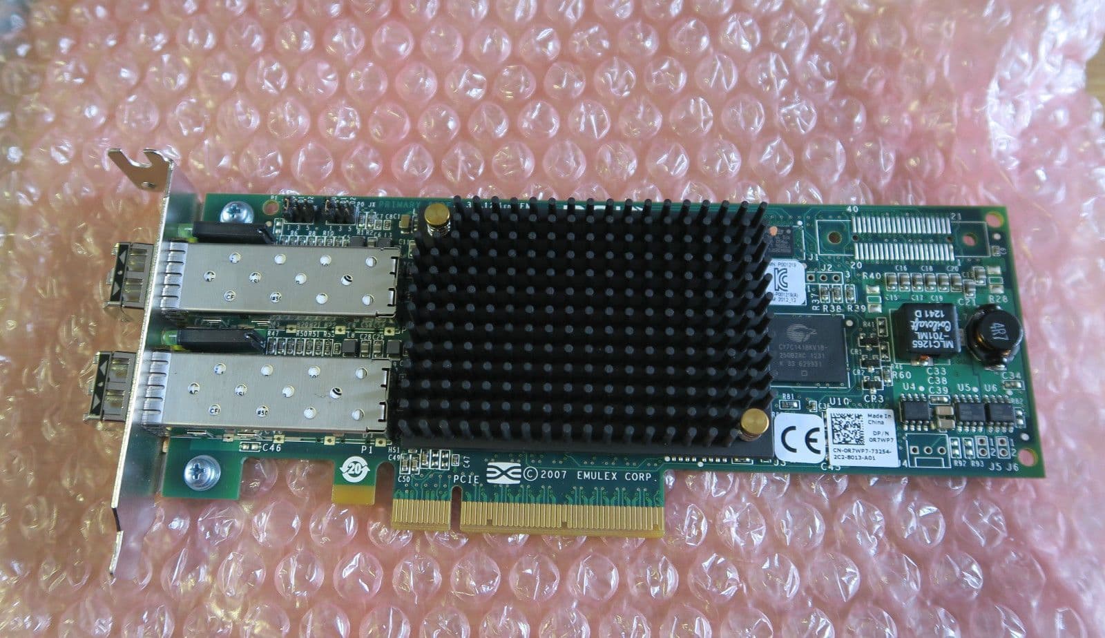 Dell Emulex LPE12002 R7WP7 - PCI-E 8GB Dual Port Fibre Channel Adapter Card