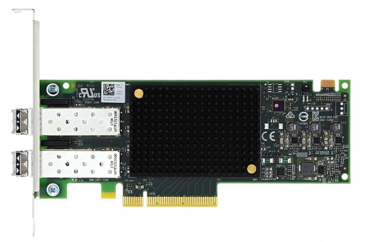 Dell Emulex LPe31002 Dual Port 16Gb FC Host Bus Adapter HBA RXNT1 2x ...