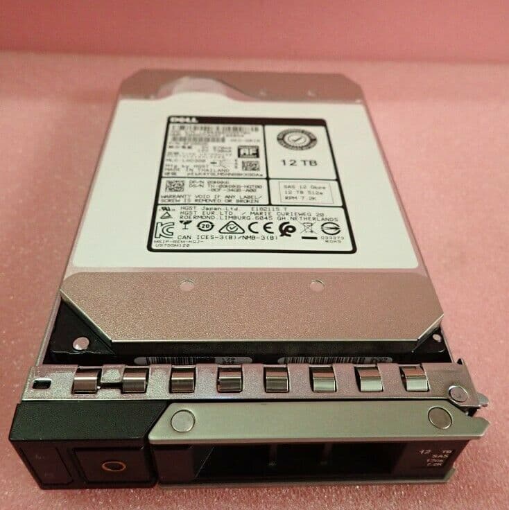 Dell Enterprise 12TB 3 5" SAS 12GB/s 7 2K 256MB Server HDD 9HXK6 ...