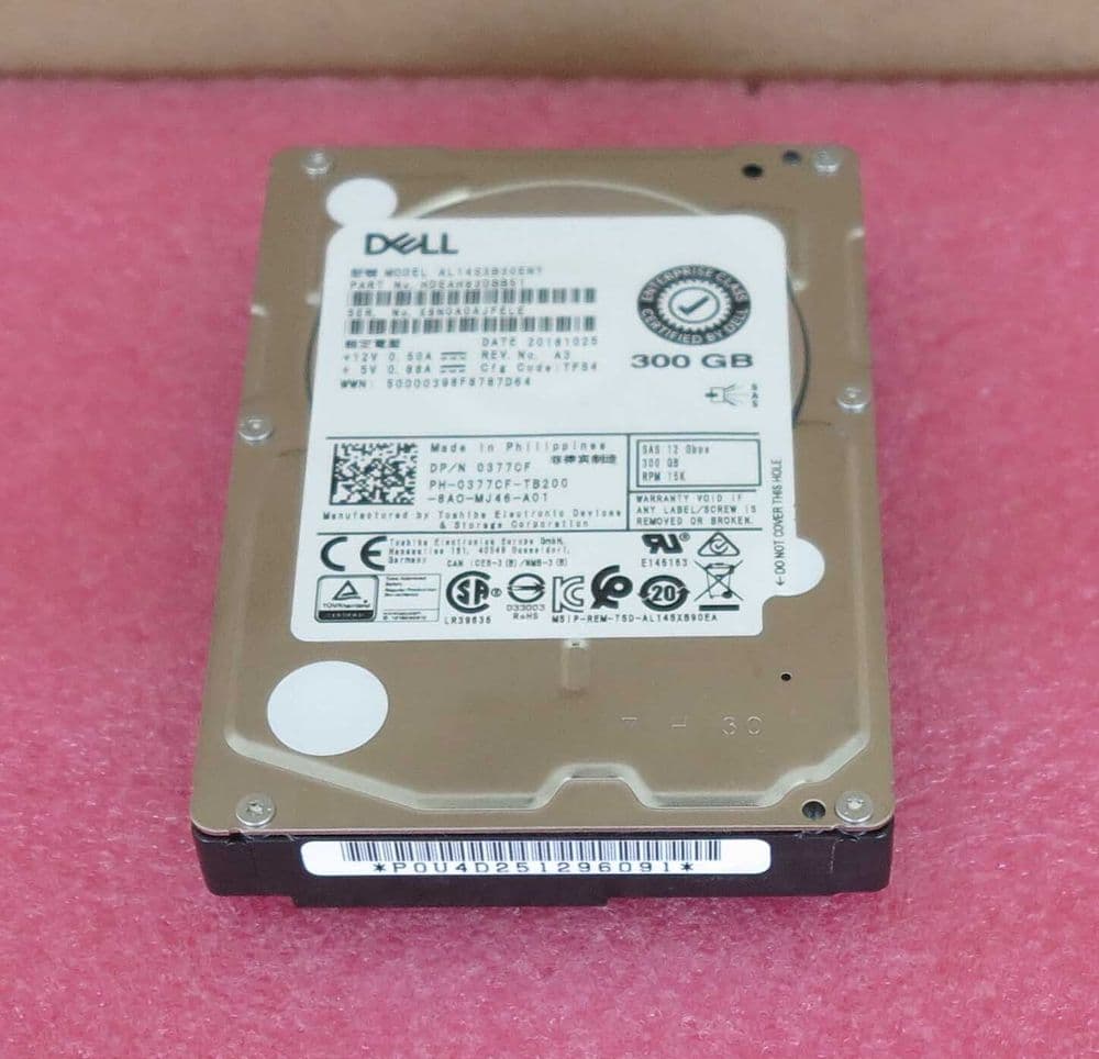 Dell Enterprise 300GB 2 5" SAS 12GB/s 15K 128MB Server Hard Drive HDD 377CF