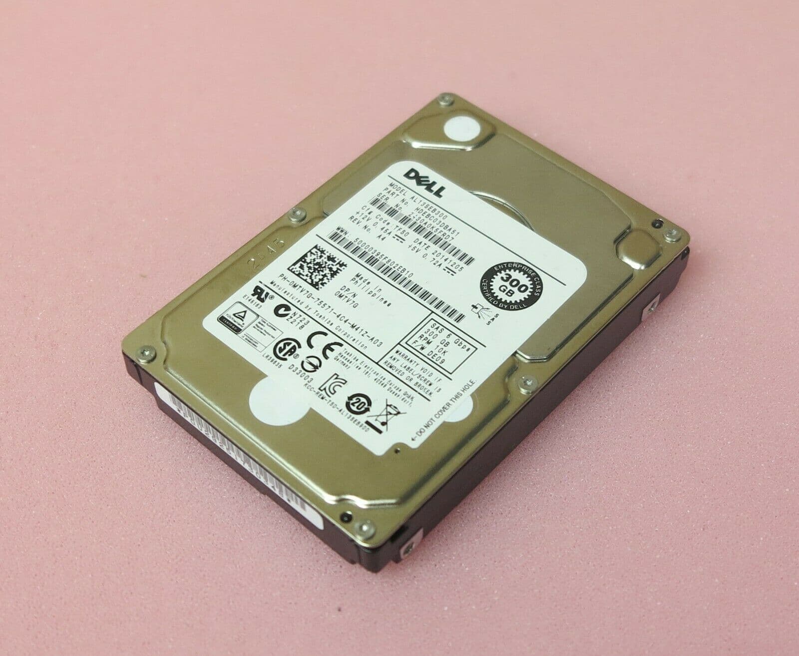 Dell Enterprise 300GB 2 5" SAS 6GB/s 10K 64MB HDD Hard Drive MTV7G for ...