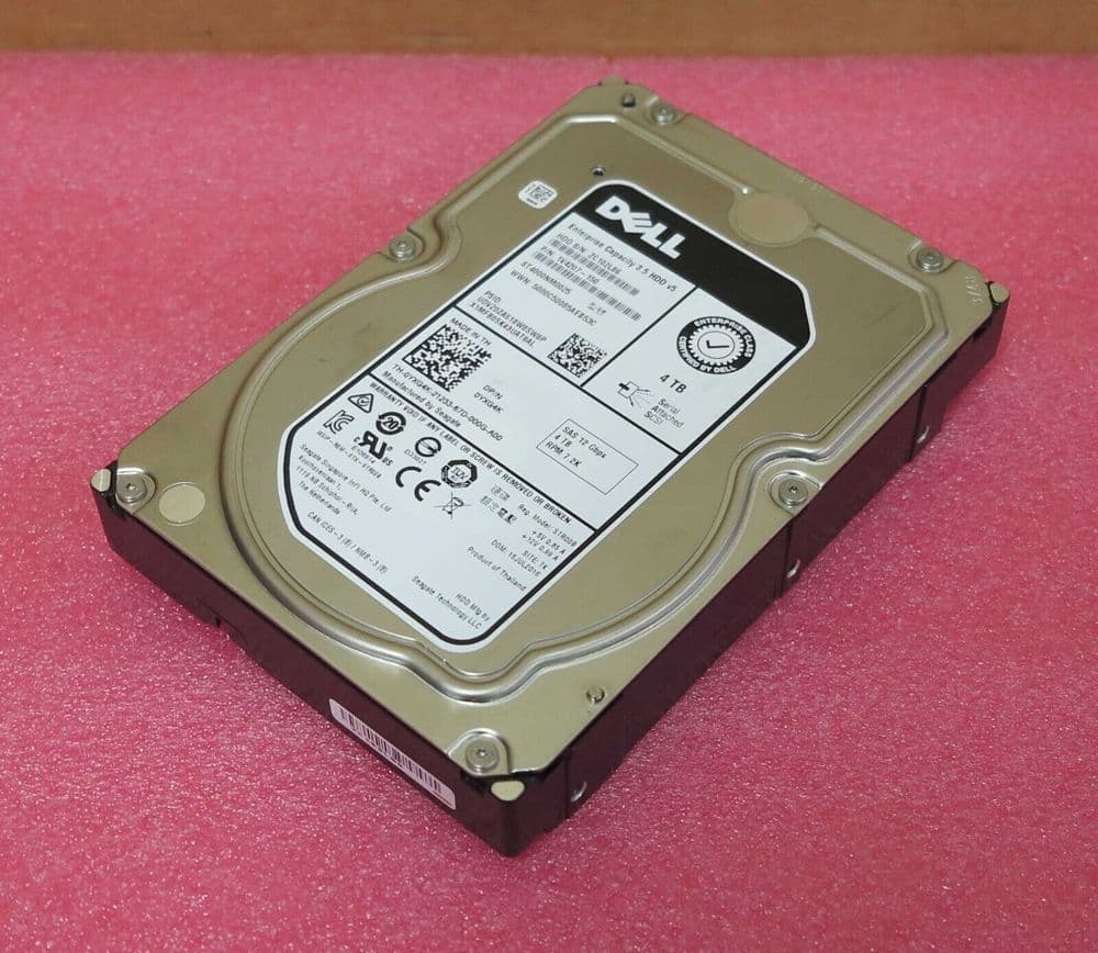 Dell Enterprise 4TB 3 5" SAS 7 2K 128MB Server Hard Drive HDD YXG4K