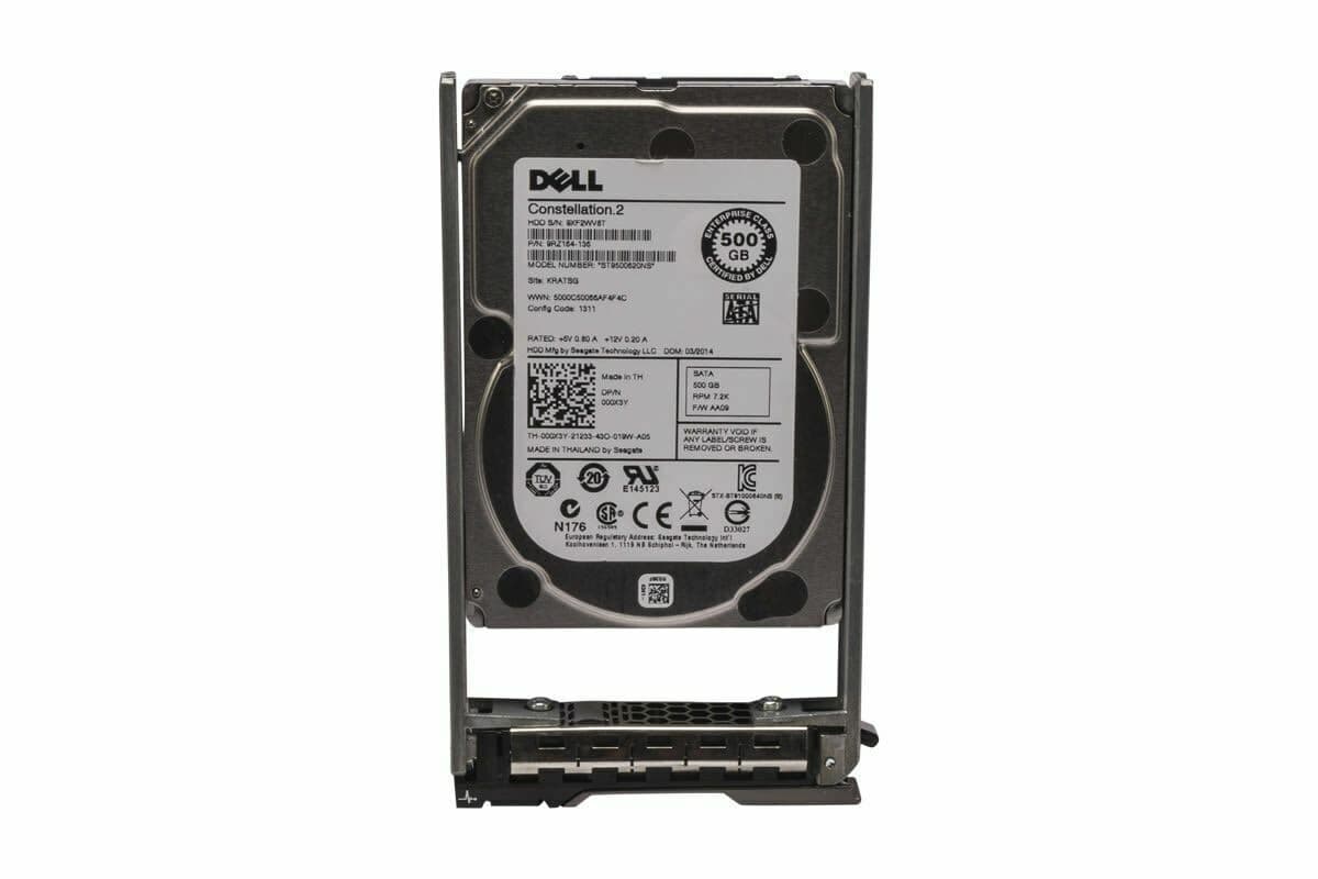 Dell Enterprise 500GB 2 5" SATA 6G 7 2K 16MB HDD Hard Drive In Caddy ...