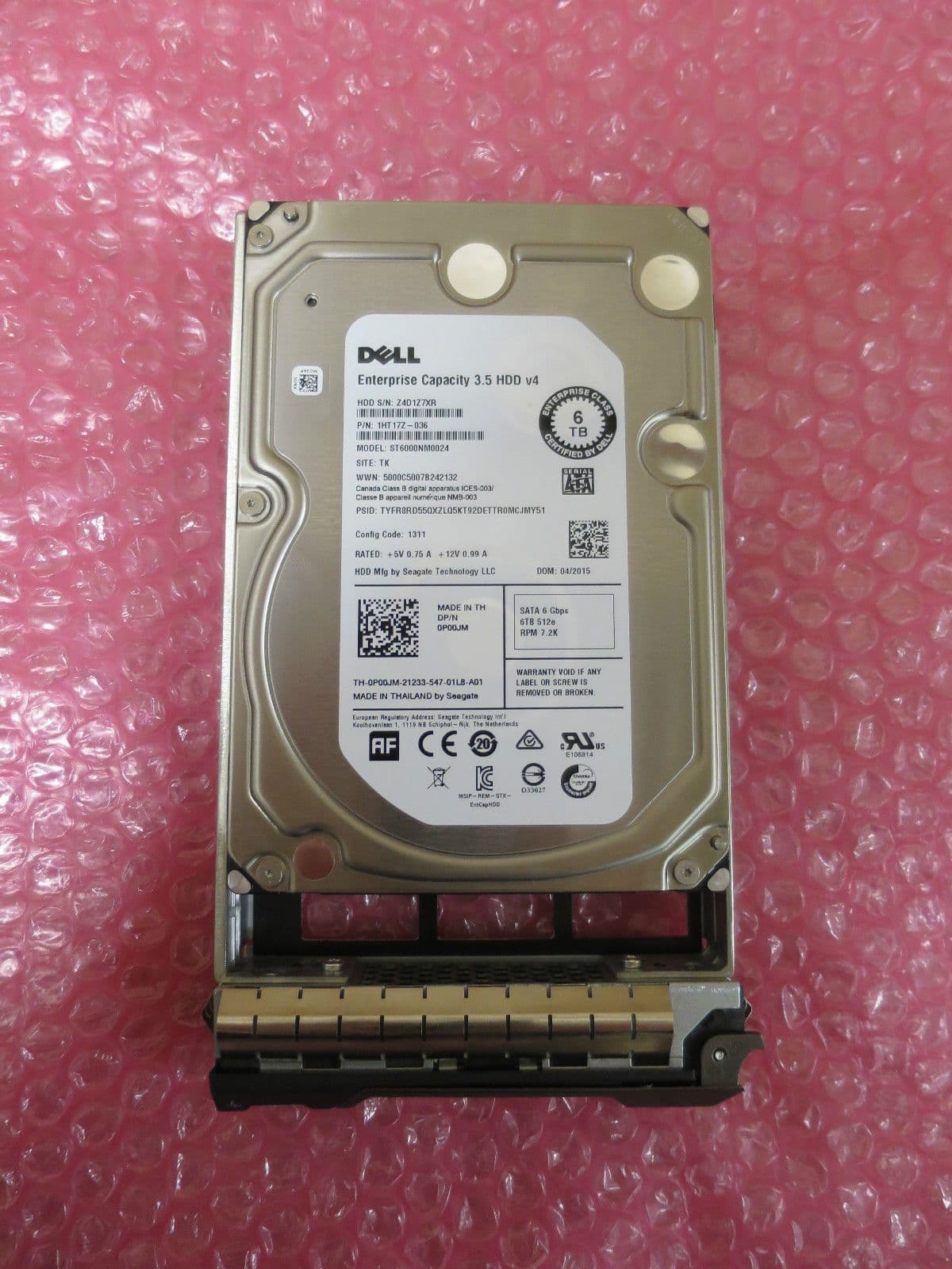 Dell Enterprise 6TB 3 5" 7 2K 6Gbps SAS HDD Hard Disk Drive P00JM ...