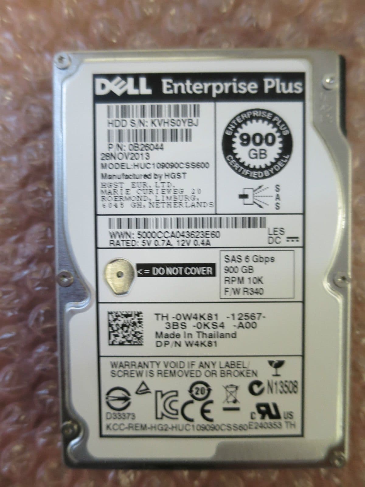 Dell EqualLogic 900Gb 10k SAS 2 5"/3 5" 0978526-01 RA-900G10-SAS-10K5 ...