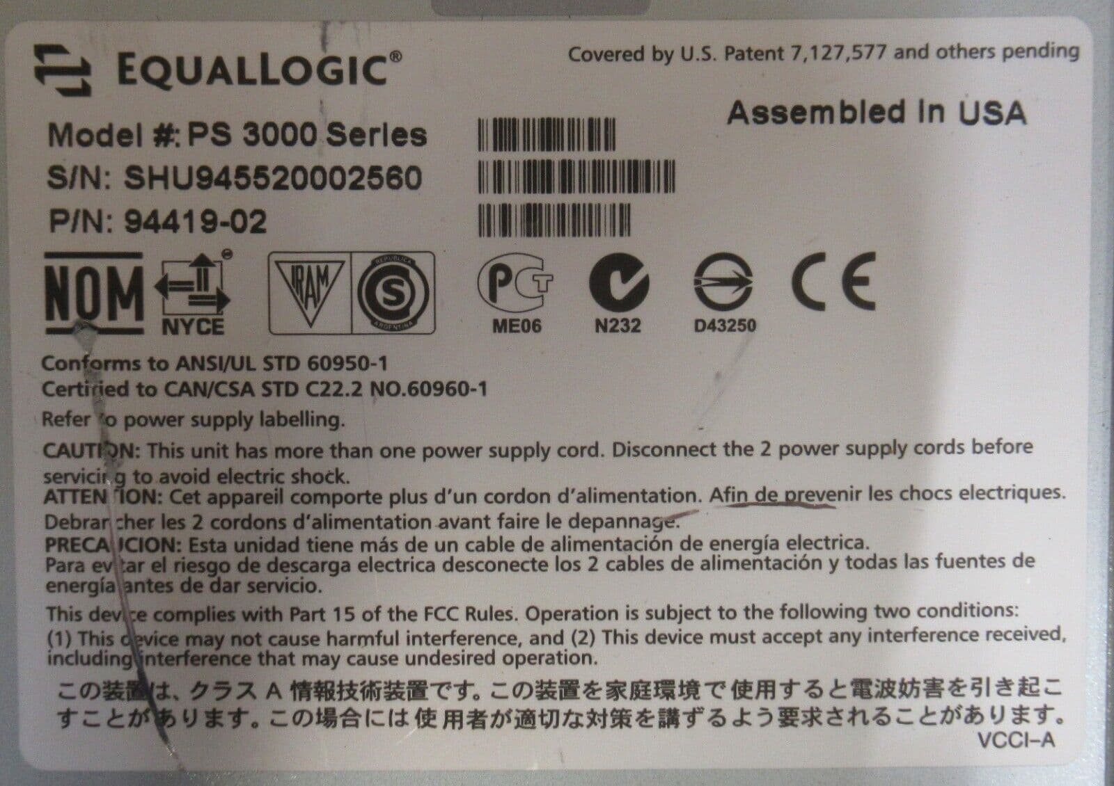 Dell EqualLogic PS3000 iSCSI SAN Storage array 16-Bay 2x controller ...