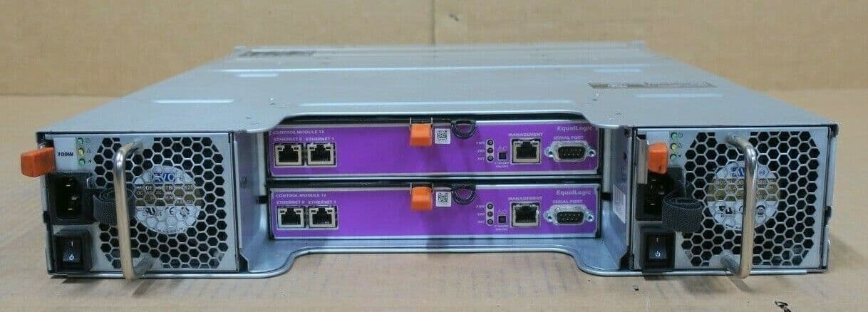 Dell EqualLogic PS4100E 2U 12x 1TB 3 5" HDD iSCSI SAN Array 2x Type 12 Ctrl