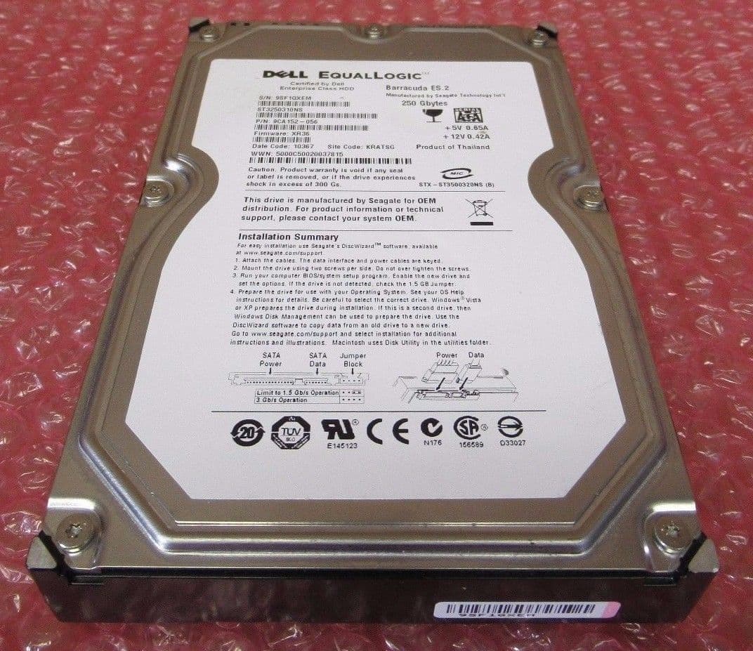 Dell EqualLogic ST3250310NS 250GB SATA 3 0Gb/s 3 5" 7 2K 32Mb 9CA152 ...