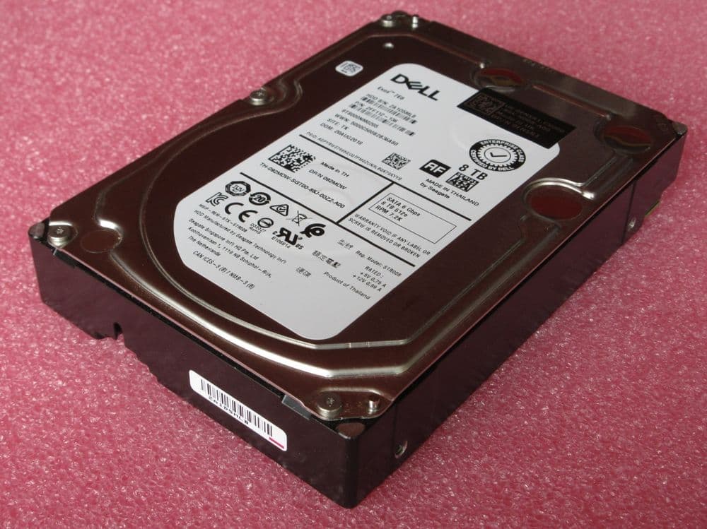 Dell Exos 7E8 8TB 7 2K SATA 3 5" 6Gb/s Hot-Plug 092MDW 92MDW HDD Hard ...