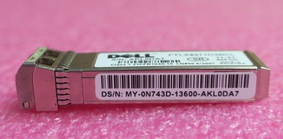 Used Dell Optic Transceiver Dell Finisar + Transceiver - 10GB Fiber ...