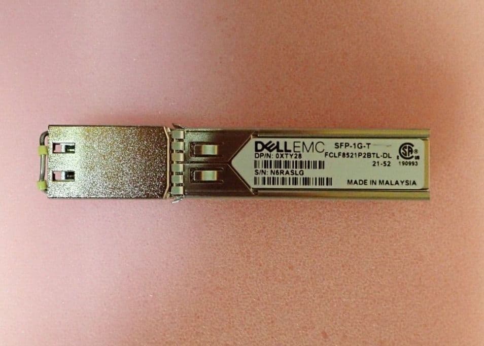 Dell Finisar 1Gb RJ-45 SFP-1G-T SR SFP 100m Copper Transceiver Module XTY28