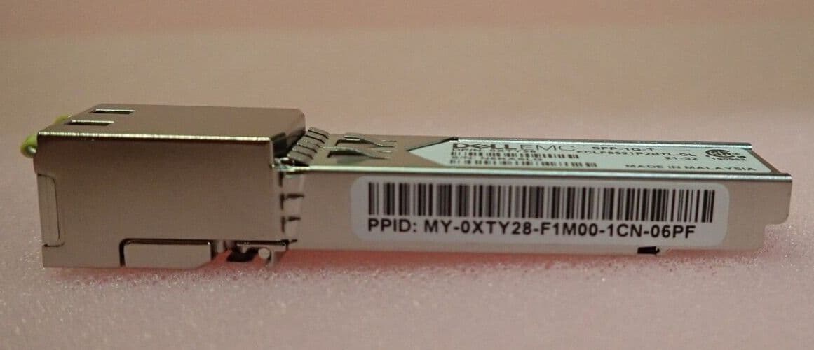 Dell Finisar 1Gb RJ-45 SFP-1G-T SR SFP 100m Copper Transceiver Module XTY28