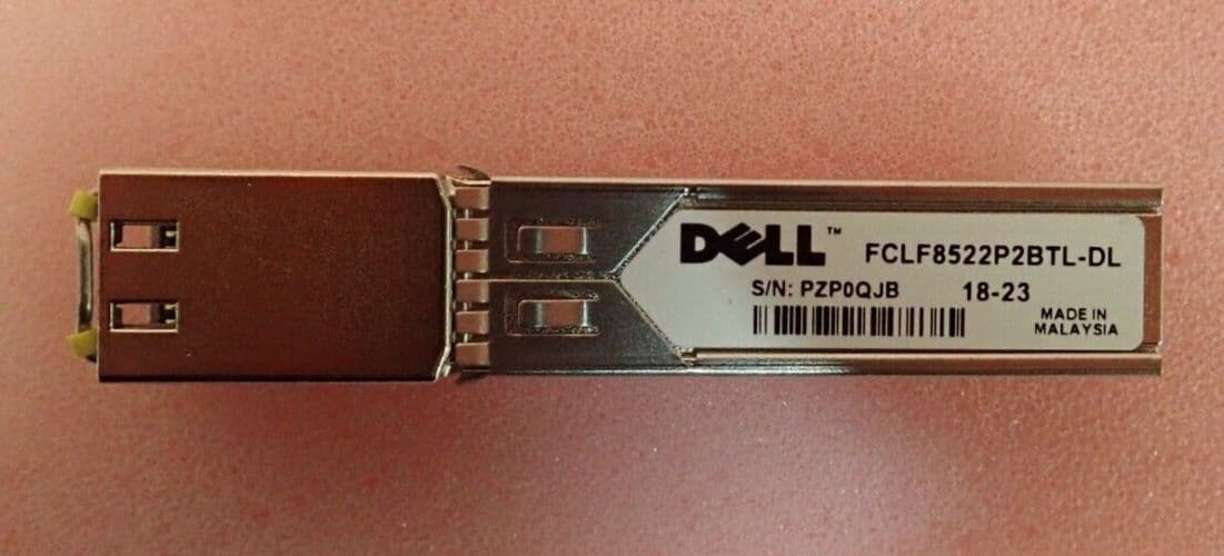 Dell Finisar 1Gb/s Copper RJ45 SR SFP Transceiver Module MHVPK ...