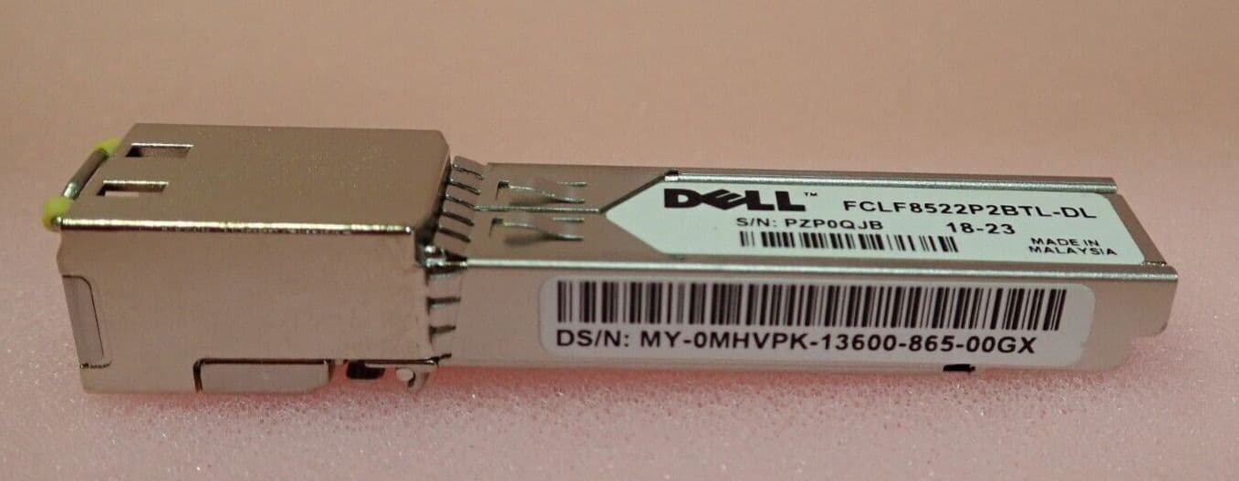 Dell Finisar 1Gb/s Copper RJ45 SR SFP Transceiver Module MHVPK ...