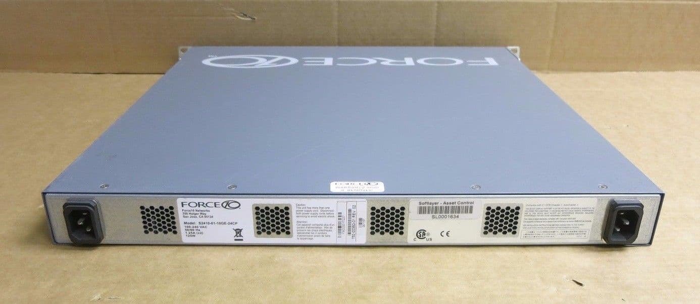 Dell Force10 S2410-01-10GE-24CP 24-Port 10GbE Ethernet Switch 4 x XFP Ports