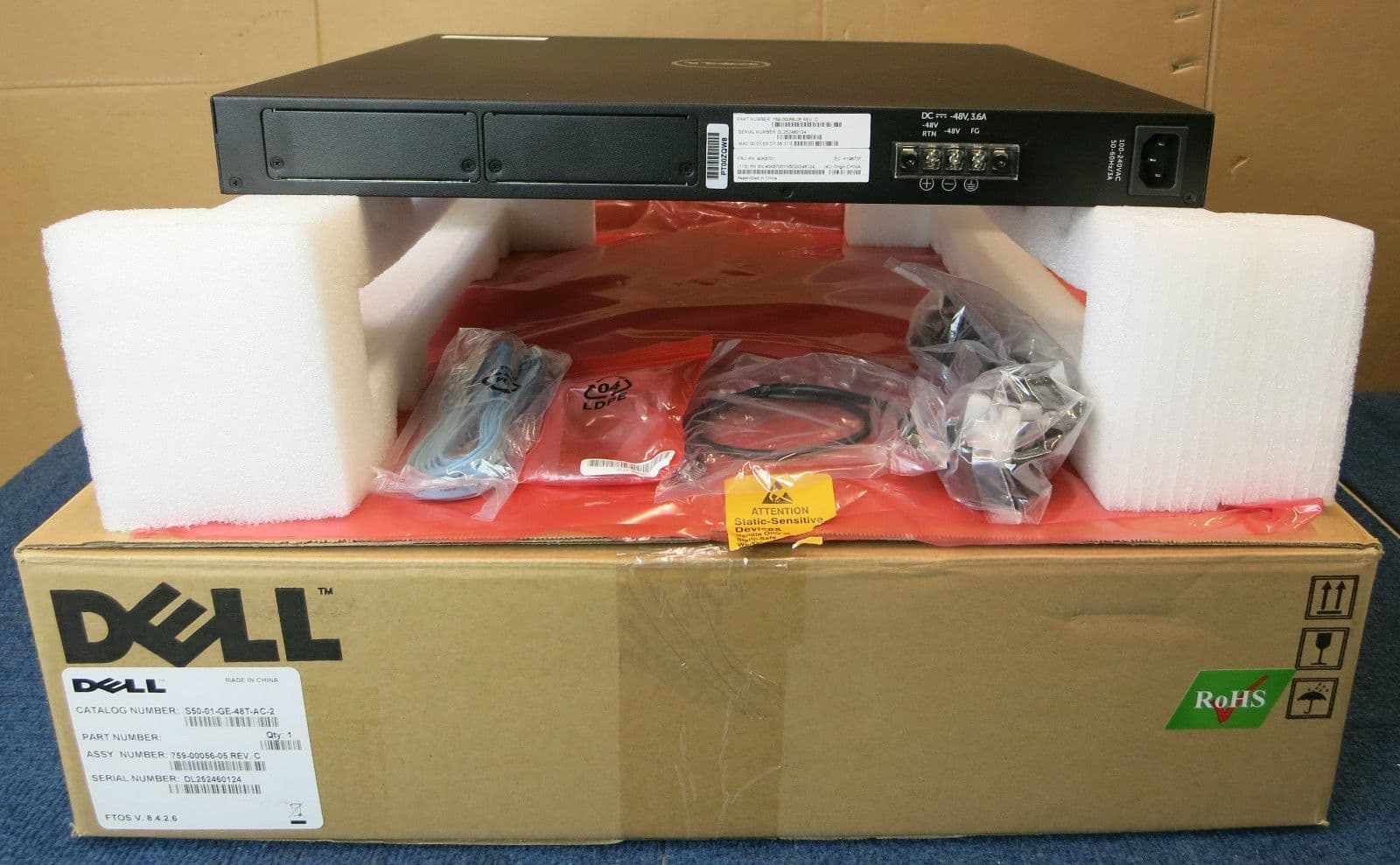 Dell Force10 S50N 48 Port Gigabit Ethernet Switch S50-01-GE-48T-AC-2 1P0G6