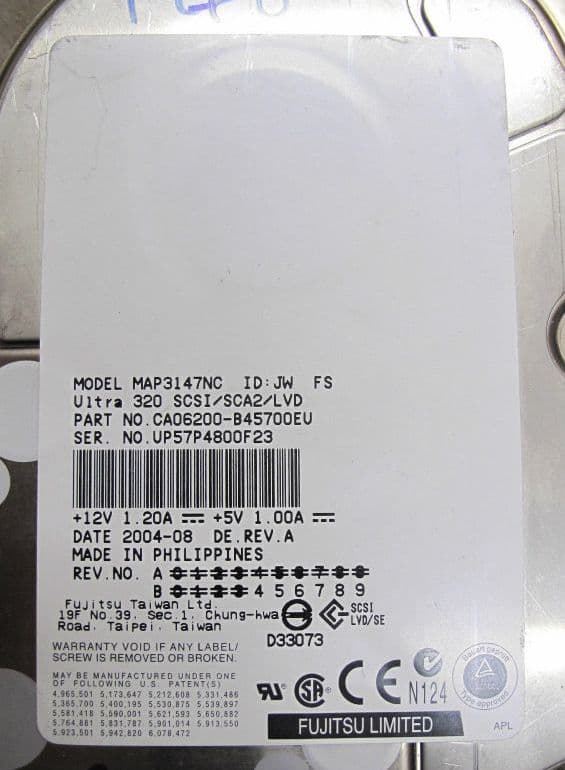 Dell/Fujitsu MAP3147NC 146GB 15k 3 5" Ultra 320 SCSI HDD with PowerEdge ...