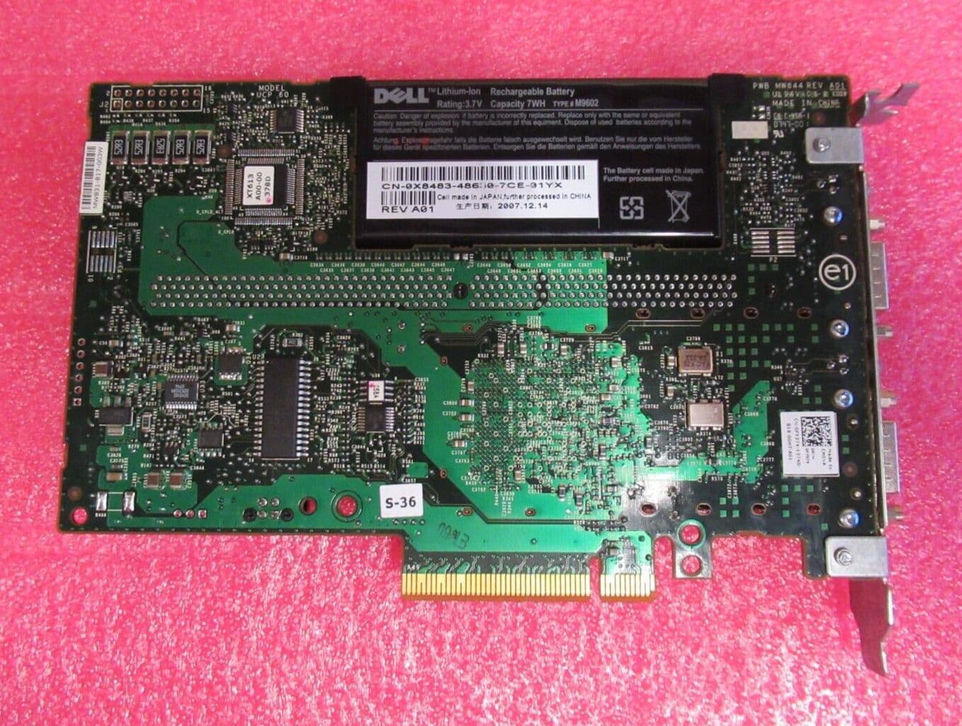 Dell FY374 0FY374 PERC 6/e 512MB SAS 3Gbps PCI Express 1 0 RAID ...