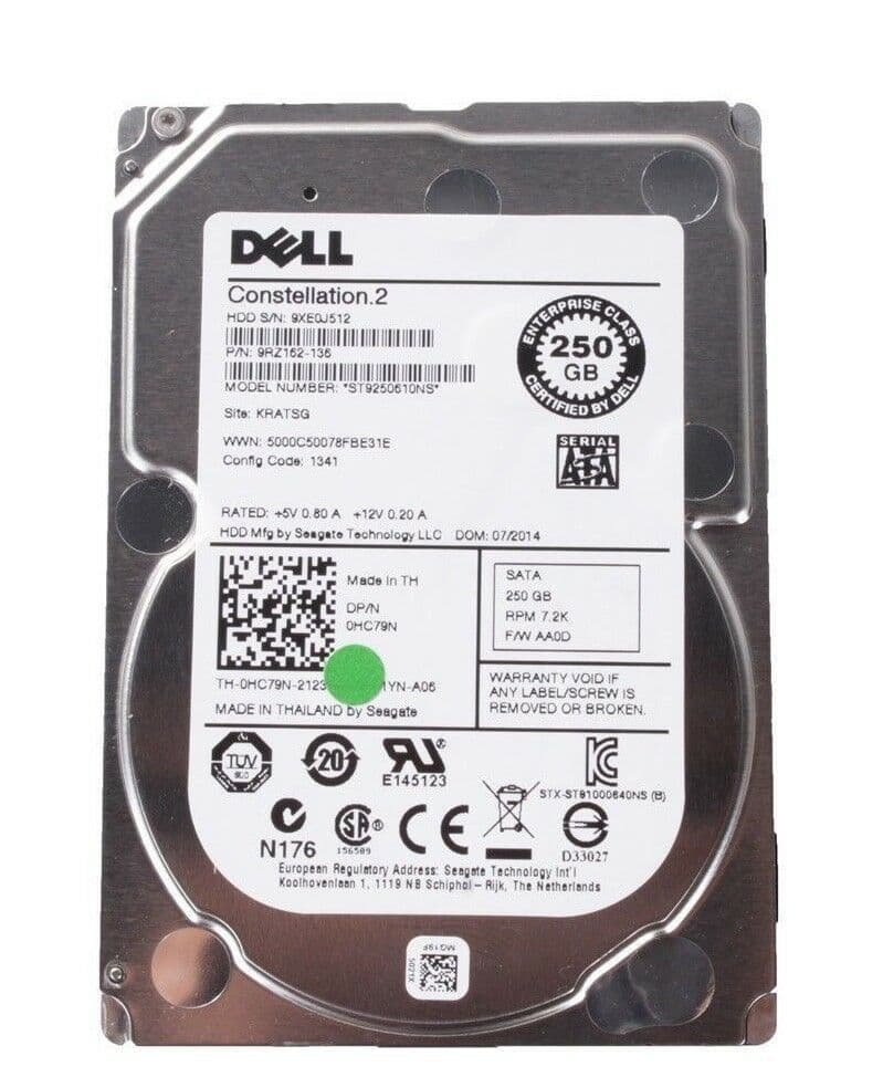 Dell HC79N Seagate 250GB 2 5" SATA 6GB/s 7 2K 64MB HDD Hard Drive ...