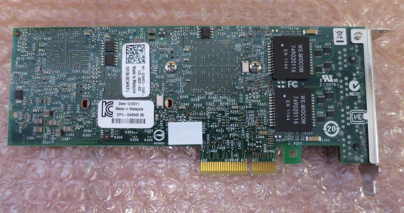 Dell Intel Pro/1000 ET Quad Port Gigabit Ethernet PCI-E Network Card ...