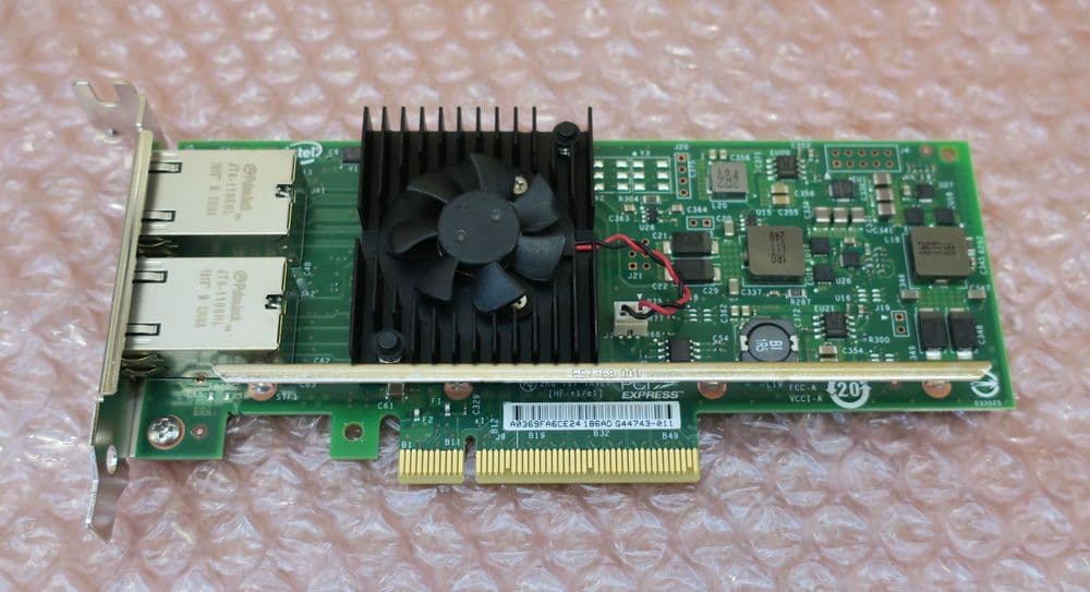 Dell Intel X540-T2 Dual 10GB 10G 10GBe 10BASE-T RJ45 Ethernet PCI-E 3DFV8 HH