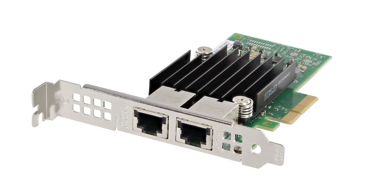 Dell Intel X550-T2 Dual Port 10GbE RJ45 PCIe Full Height Network Adapter FKHKC