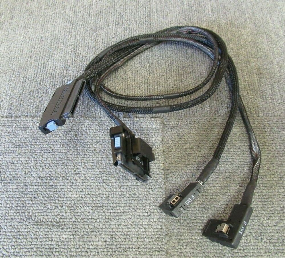 Dell JM257 NW348 PowerEdge R610 Mini-SAS A/B to PERC 6i Controller cable