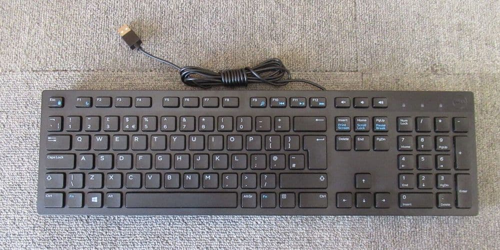Dell KB216 RX6RM Black UK QWERTY Multimedia Slim USB Wired Keyboard