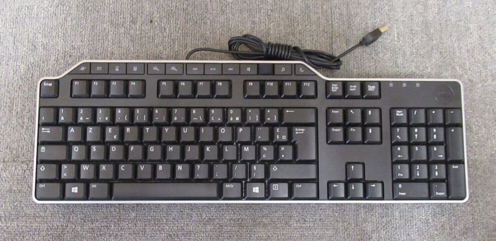 Dell KB255p 07N0P 007N0P Multimedia USB Wired Black AZERTY French Keyboard
