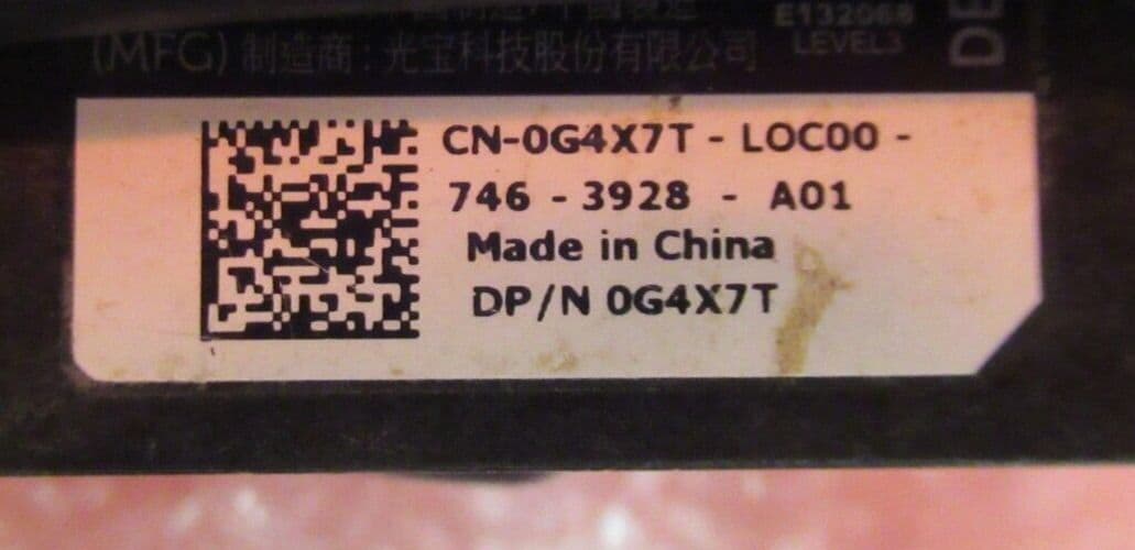 Dell LA65NM130 G4X7T 0G4X7T Laptop AC Power Adapter 65W 19 5V 3 34A