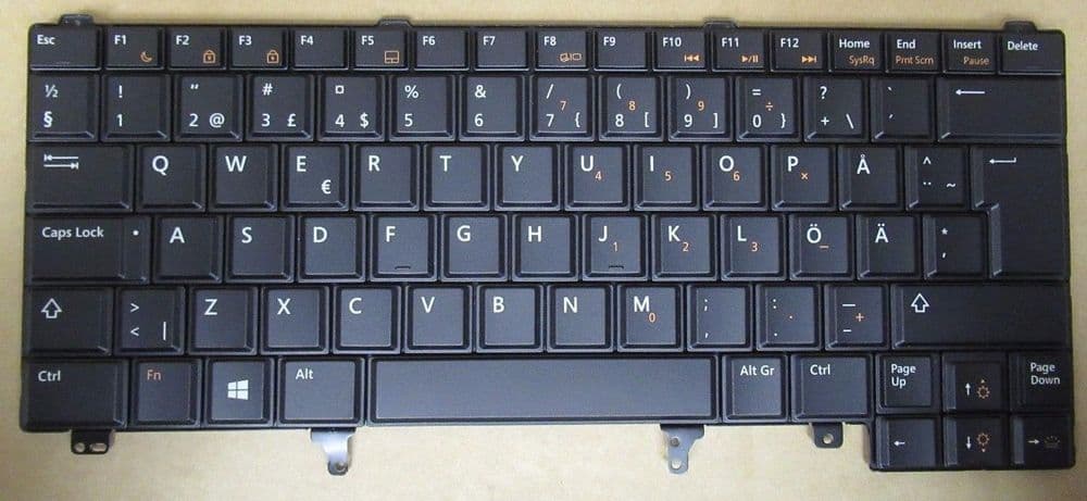 Dell Latitude E6220 E6320 E5420 Swedish/Finnish Backlit Laptop Keyboard ...
