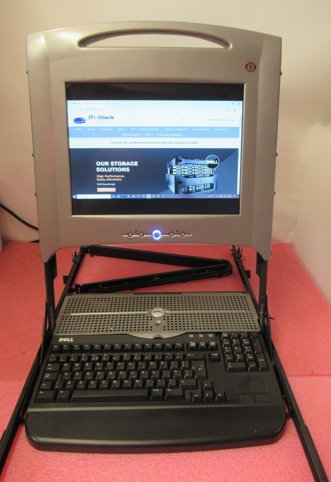 Dell MF792 G6325 0G6325 15FP PowerEdge 1U 15" Display Rack Console With ...