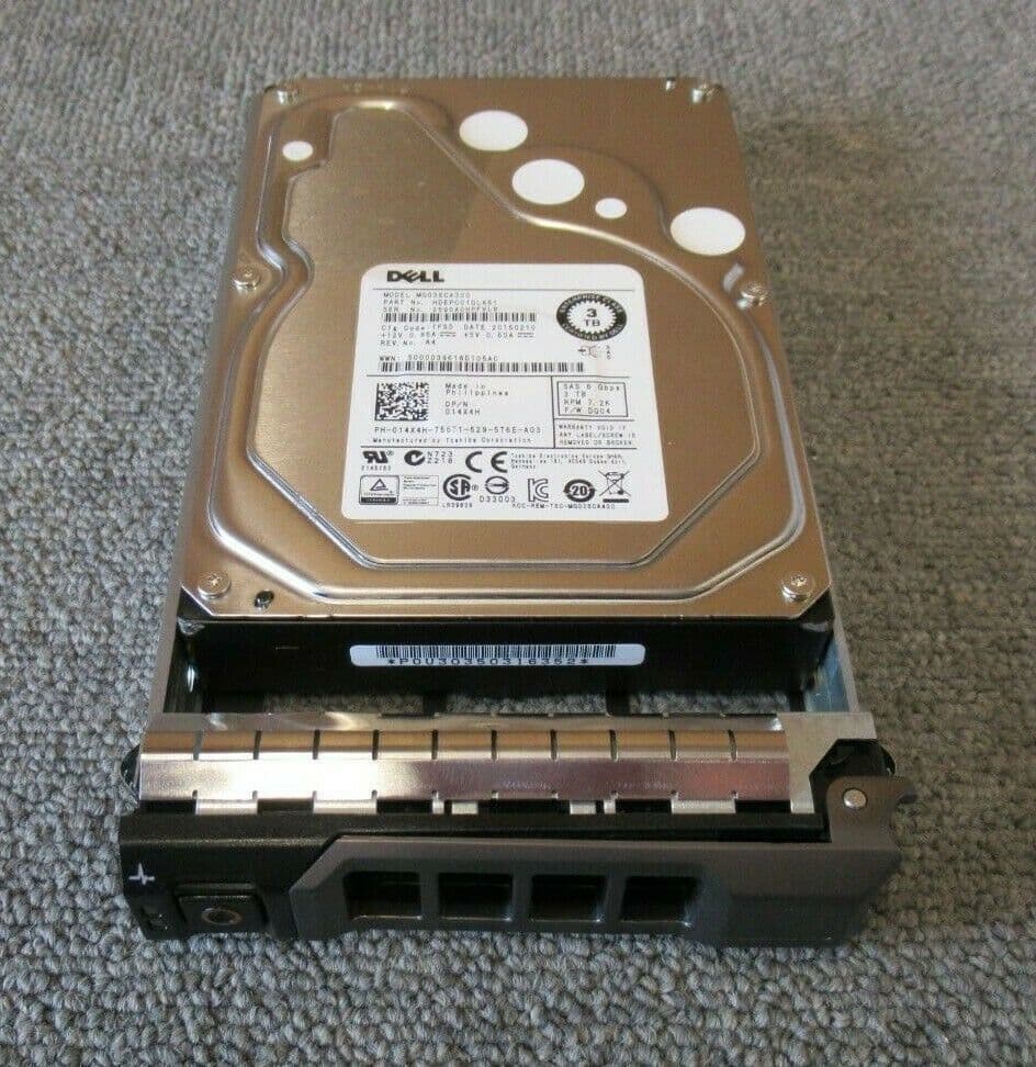 Dell MG03SCA300 14X4H Enterprise Capacity 3TB 7200RPM SAS 64MB 3 5 ...