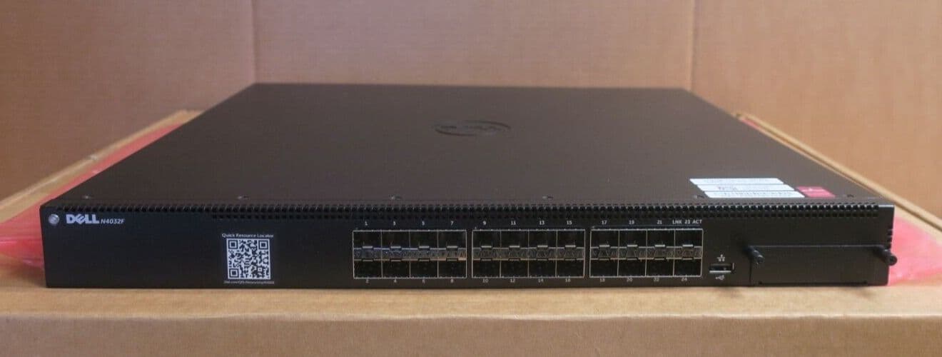 Dell Networking N4032F 24x 1/10GbE SFP Port L3 1U Switch 5KGDH 2x PSU Rails