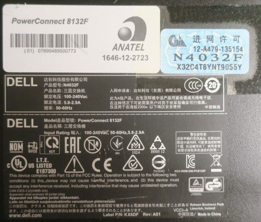 Dell Networking N4032F N4000 24x 1/10GbE SFP 1U L2/L3 Managed Switch 2x PSU