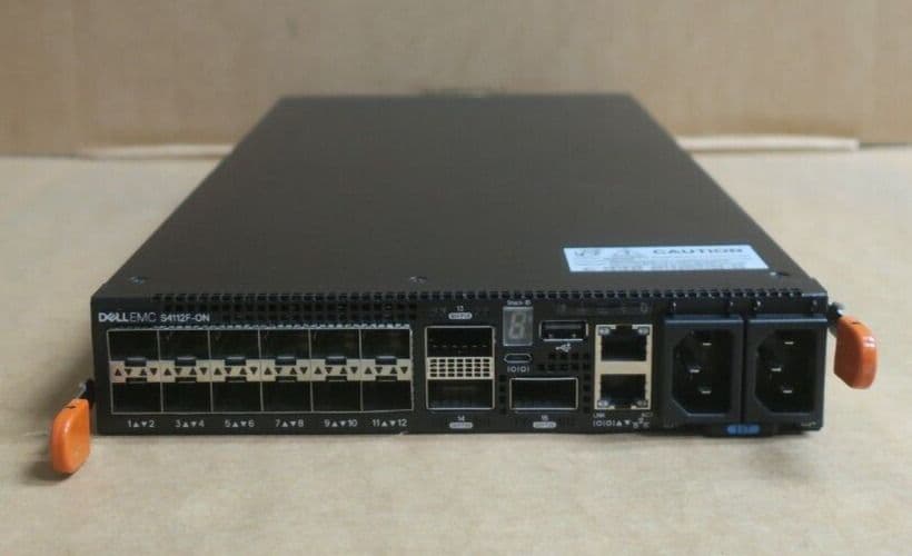 Dell Networking S4112F-ON 12x 10GbE SFP 3x 100GbE QSFP28 F2R Managed ...