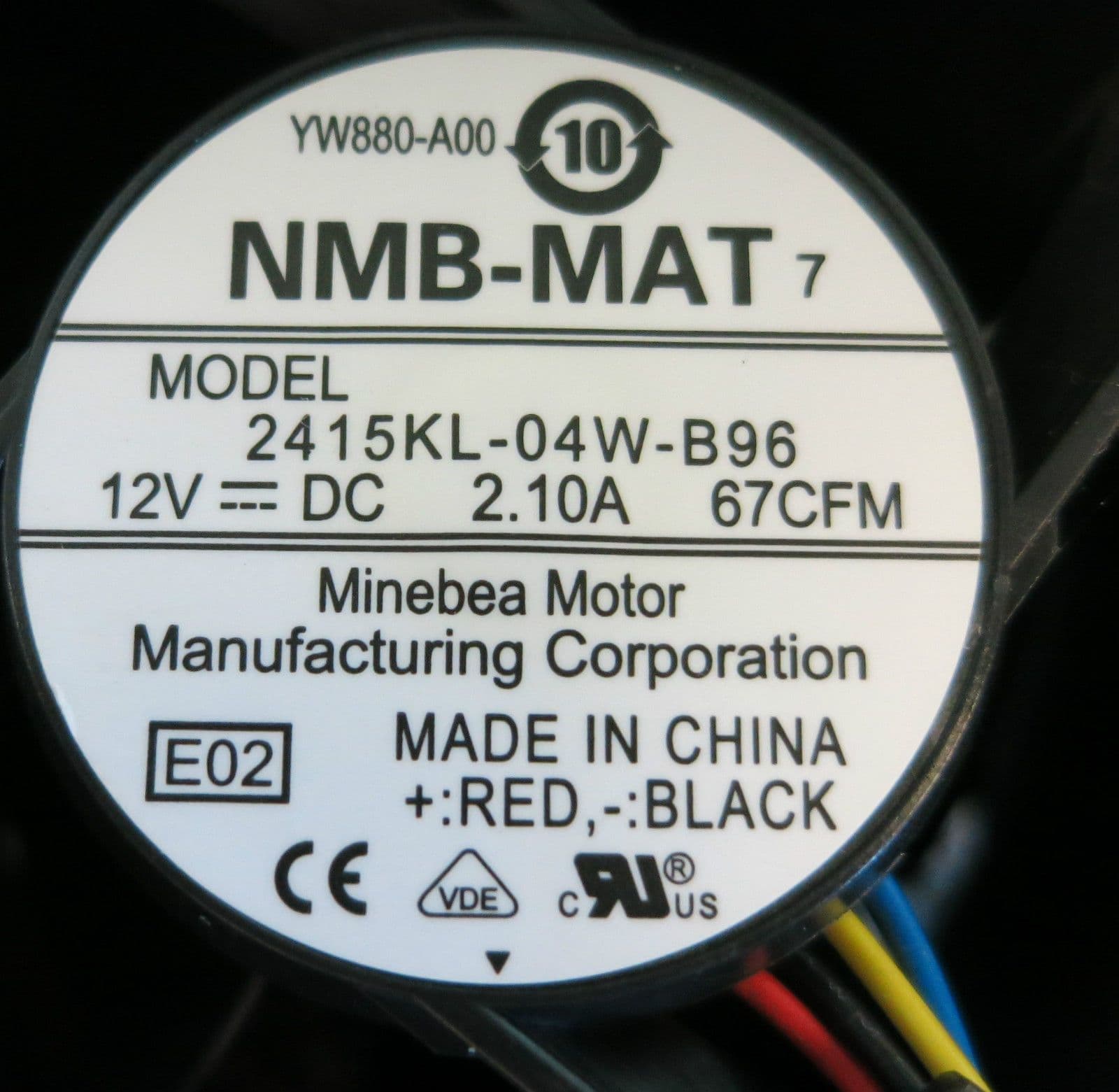 Dell NMB-MAT 0YW880 YW880 2415KL Poweredge 2950 Cooling Case Fans Assembly