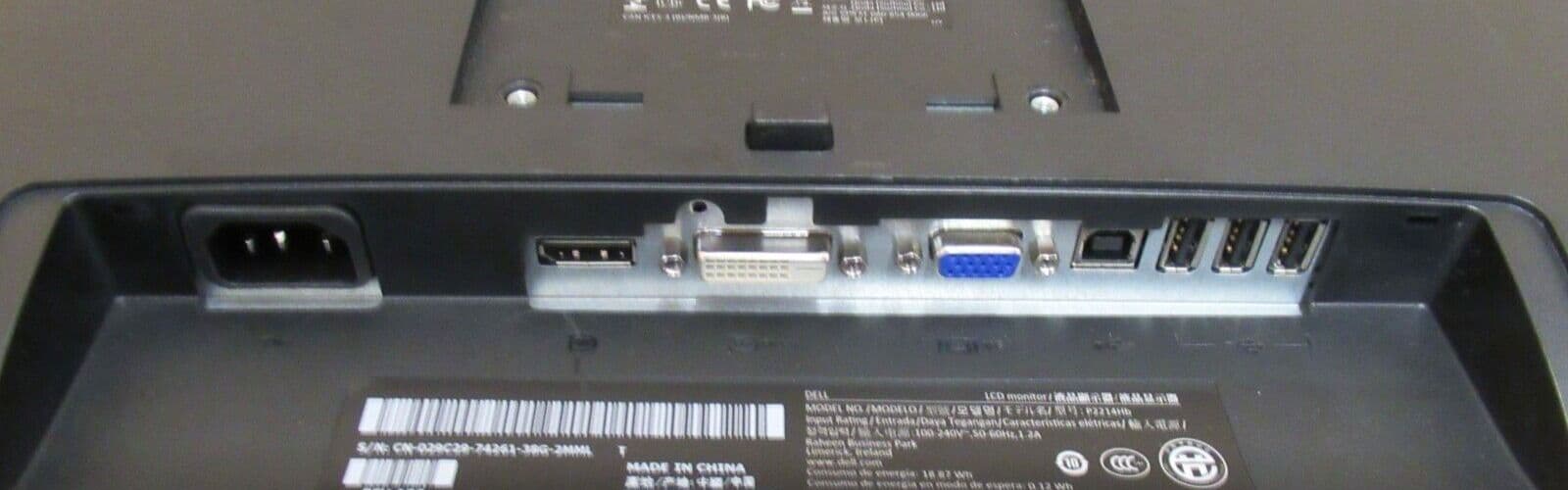 Dell P2214HB 29C29 029C29 22" LCD TFT IPS LED Widescreen Monitor VGA DVI DP