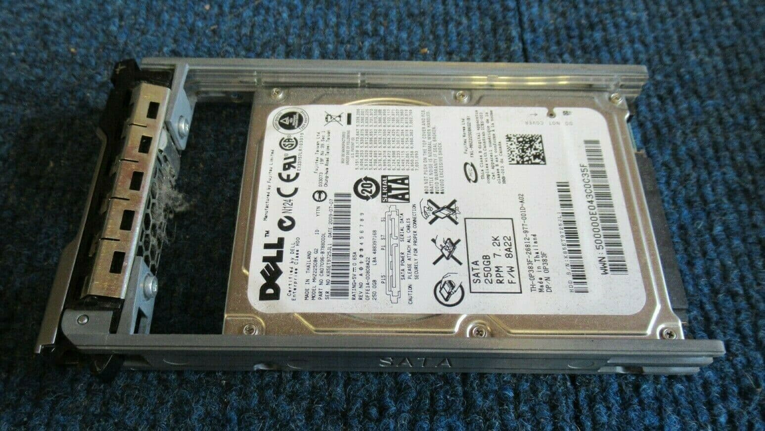 Dell P383F MHZ2250BK 250GB 7200RPM SATA 3Gbps Hot-Swap 16MB 2 5 ...
