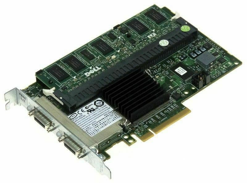 Dell PERC 6/E PCI-E X8 SAS 3GB 512MB Cache RAID Controller Card Battery ...