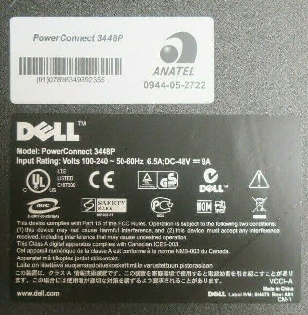 Dell PowerConnect 3448P 48-Port PoE Managed Fast Ethernet Network ...