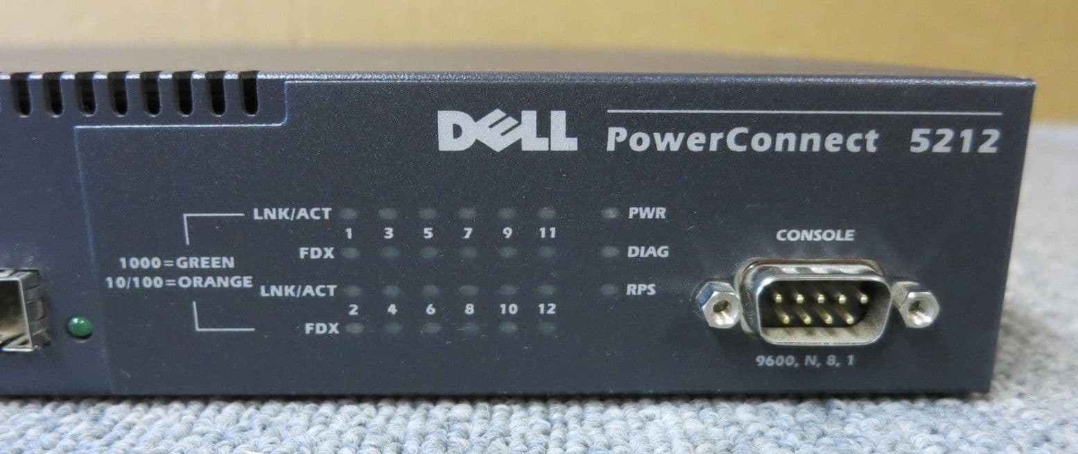 Dell PowerConnect 5212 12-Port Gigabit Ethernet 4 FC Network Switch pn ...