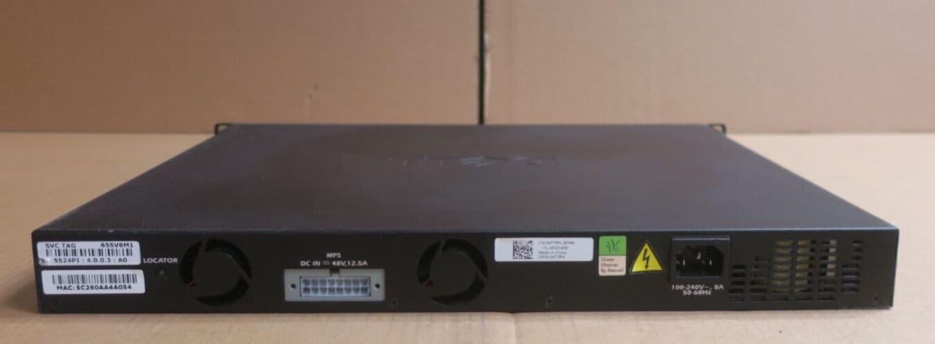 Dell PowerConnect 5524P 24x 1GbE RJ45 PoE 2x 10GbE SFP L3 1U Switch 4T7PN