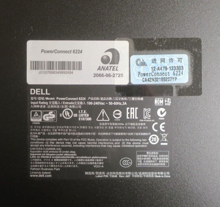 Dell PowerConnect 6224 24x 1GbE RJ45 4x Combo SFP Ports Stacking Module