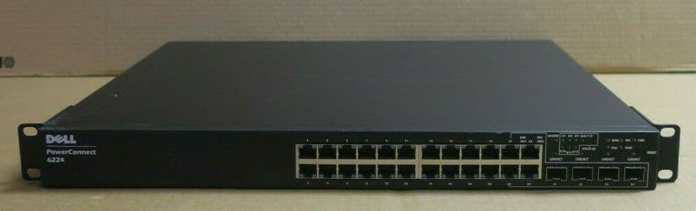 Dell PowerConnect 6224 24x Gigabit Ethernet 4x SFP Switch 2x 10GE SFP ...