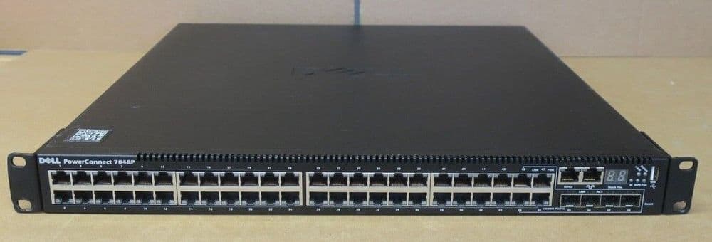 Dell PowerConnect 7048P 48x 1GbE PoE W/4x Combo SFP/1GbE Managed ...